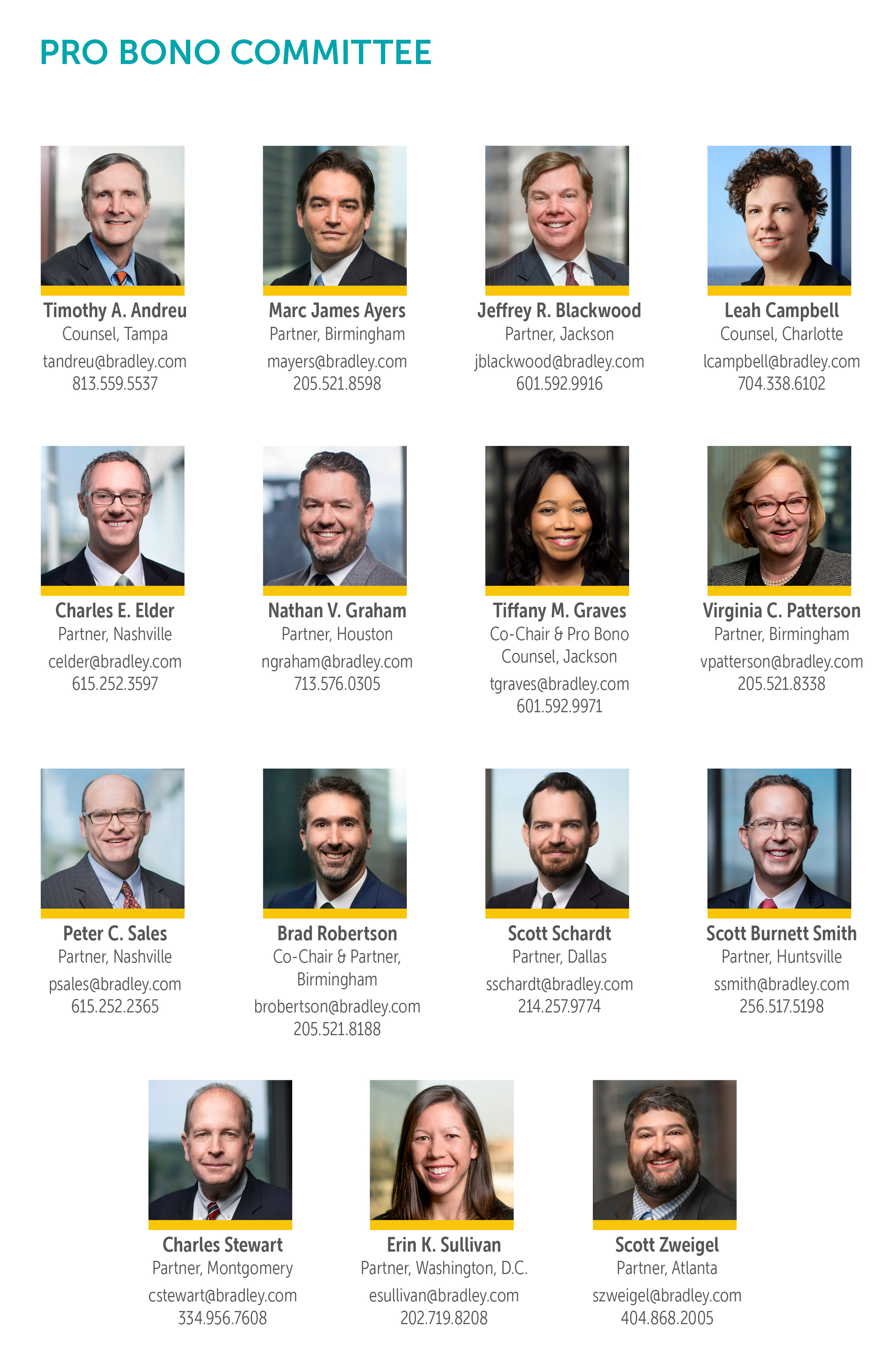 Pro Bono | Our Story | Bradley